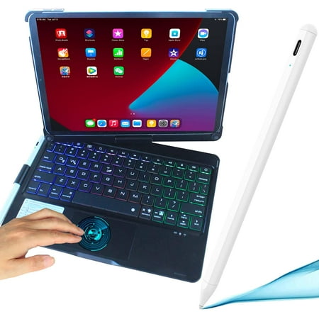 Black Bluetooth 5.1 Trackpad Keyboard Plus Capacitive Stylus Pen for ...