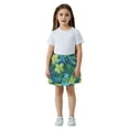 Blue Green Flowers Leaves Hawaii Style Girls' Skirts A-Line Skirts with ...