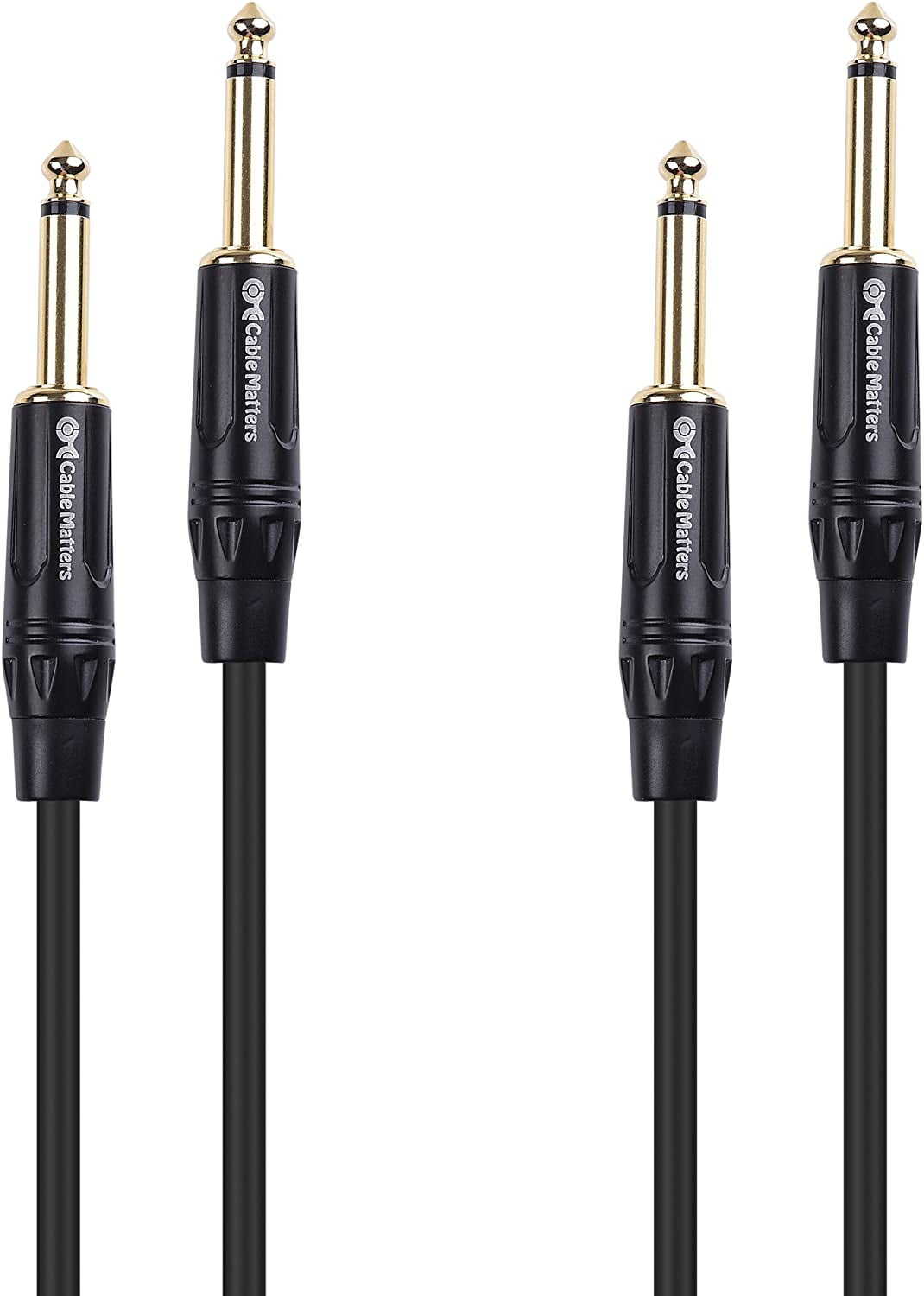 Cable Matters 2-Pack 1/4 Inch TS to TS Electric Guitar Cable (1/4 Cable ...
