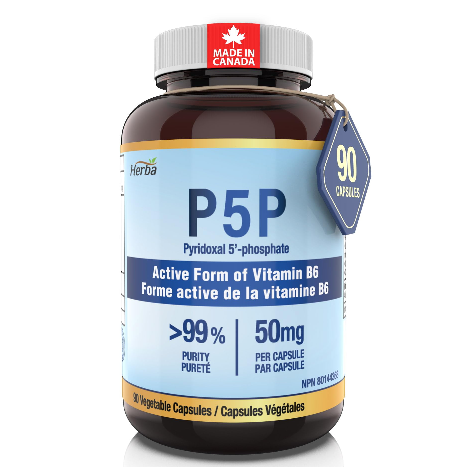 Click here for Herba P5p Vitamin B6 50mg - 90 Capsules >99 Purity... prices