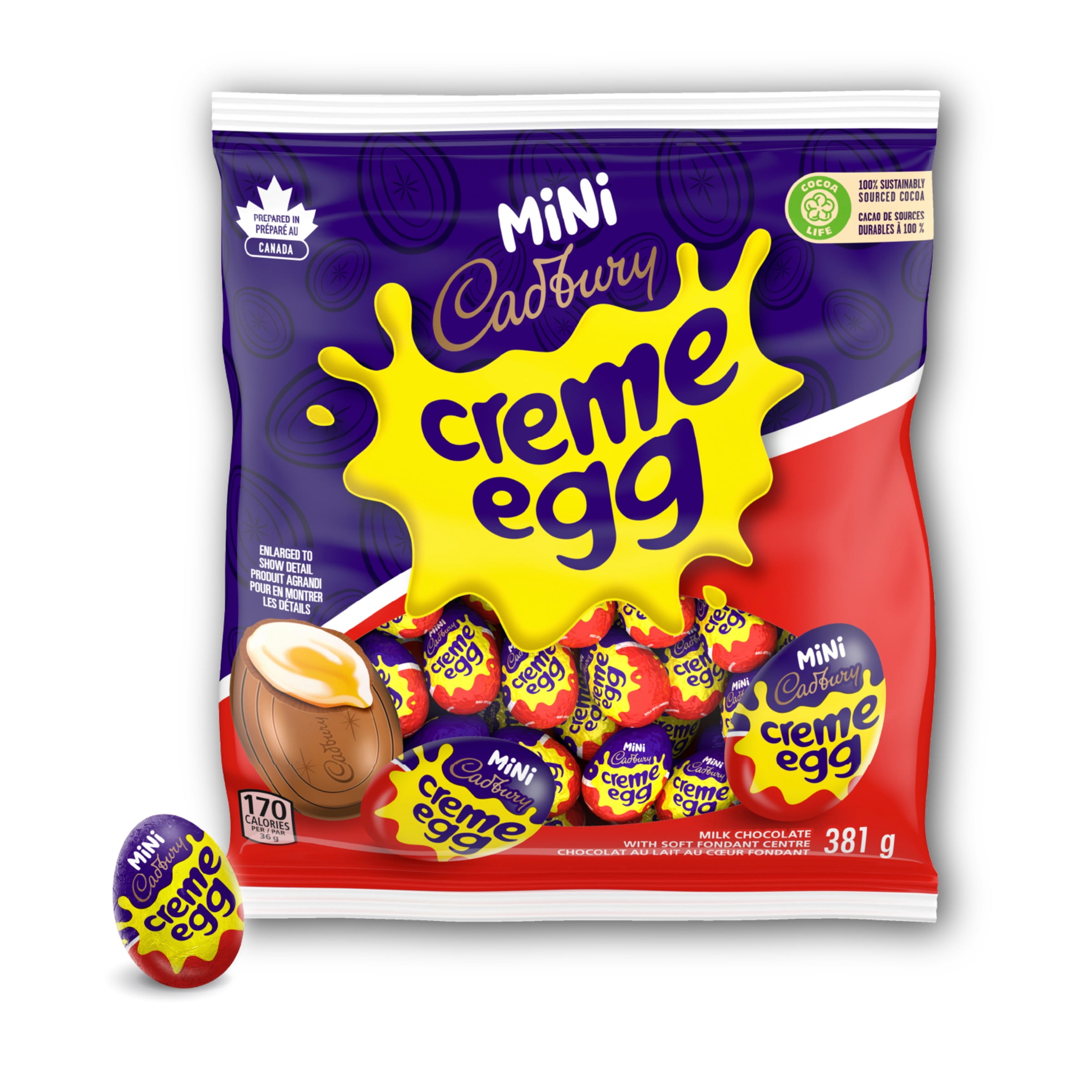 Friandise Creme Eggs mini de Cadbury au chocolat au lait avec centre en ...