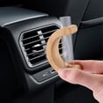 2 Pieces C-shaped Mini Car Vent Flower Vase Glass Tube, Wooden Plant ...