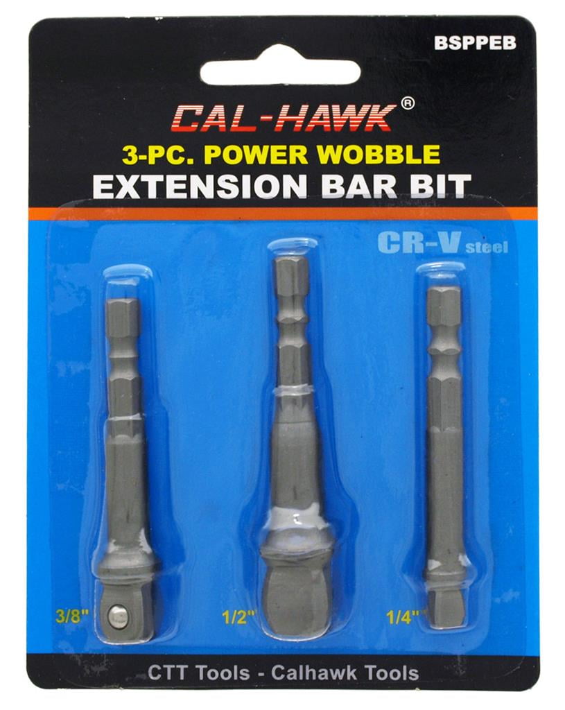 Cal Hawk Tools 3-pc. Power Wobble Extension Bar Bit - Walmart.com