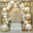 Champagne Gold and White Balloons, 12 Inch Double Stuffed Pearl Sand ...