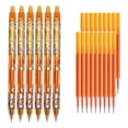 JUMNUYCUH 6Pcs Erasable Pens, 0.5mm Fine Point Orange Gel Ink Pens with ...