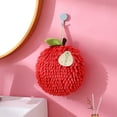2 Pack Fuzzy Ball Hand Towels Soft Absorbent Chenille Ball Towel Sets ...
