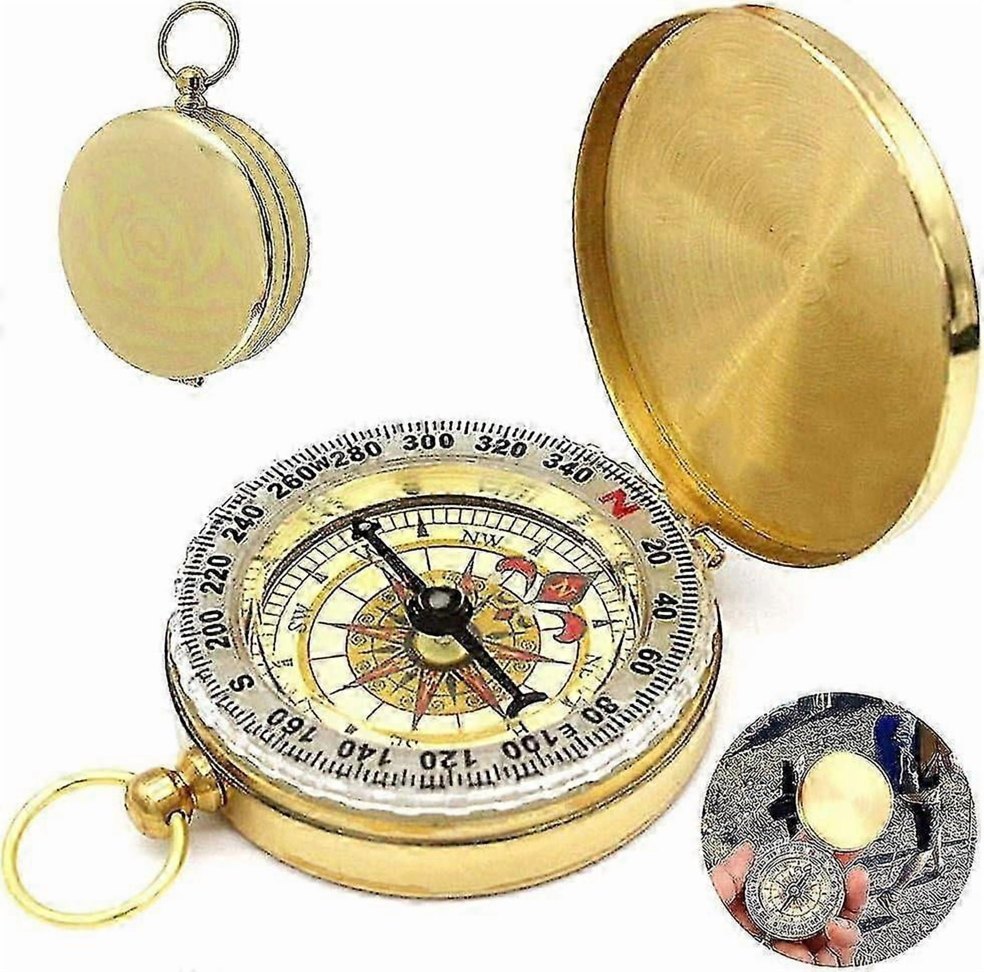 Compass,portable Compass,pocket Compass,with Luminous Numbers And Cover ...