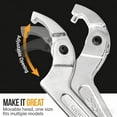 Flexible 7in/ 8/in/12in/15in Adjustable Hook Wrench Water Meter Tool ...