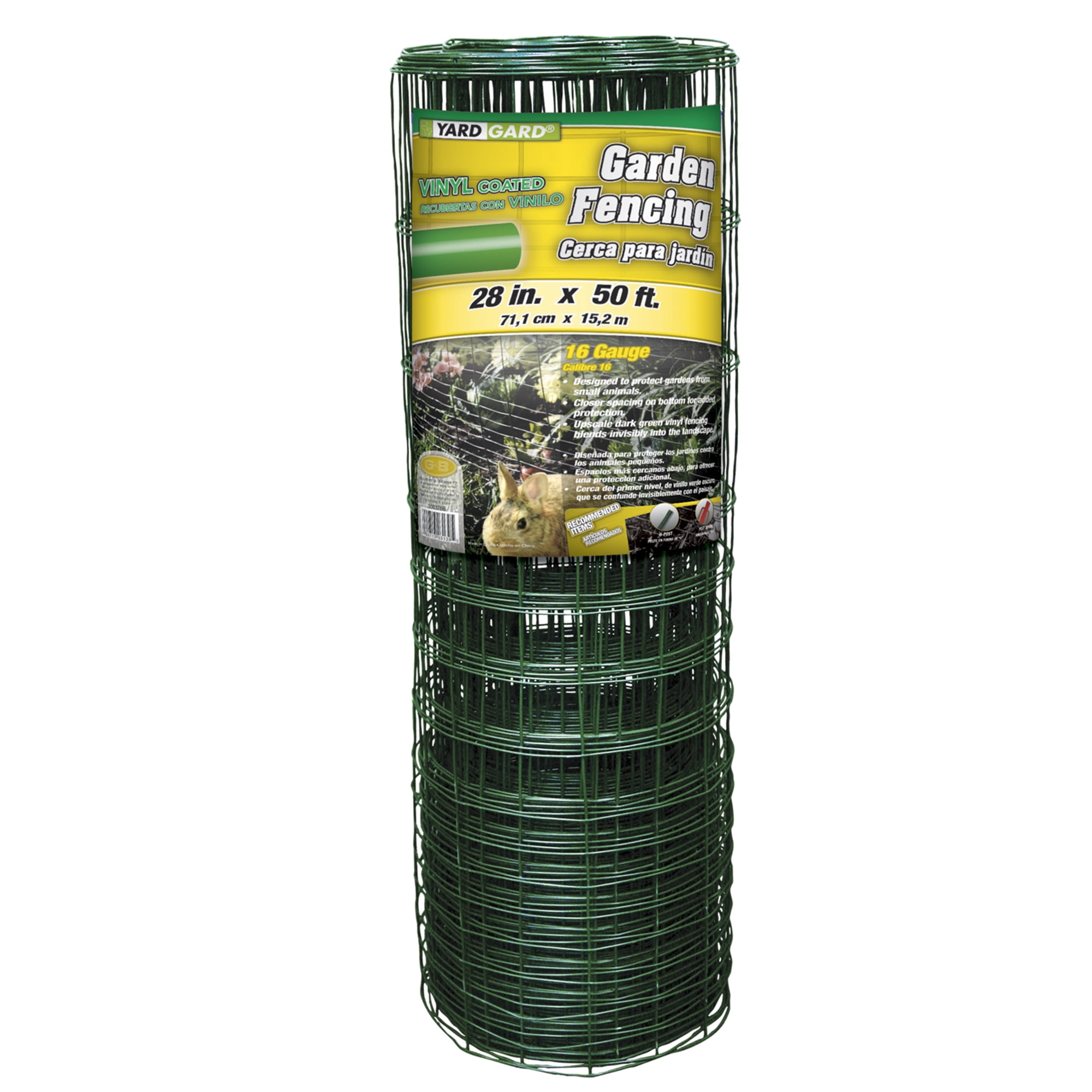 YARDGARD 28 inch by 50 foot 16 Gauge Green Rabbit Fence - Walmart.com