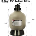 "Rx Clear Radiant 19"" Inch Above-Ground Pool Sand Filter, Multiport ...