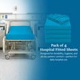 4 Pack Hospital Bed Fitted Sheets 36" x 80" x 14" Deep – 100% Egyptian ...