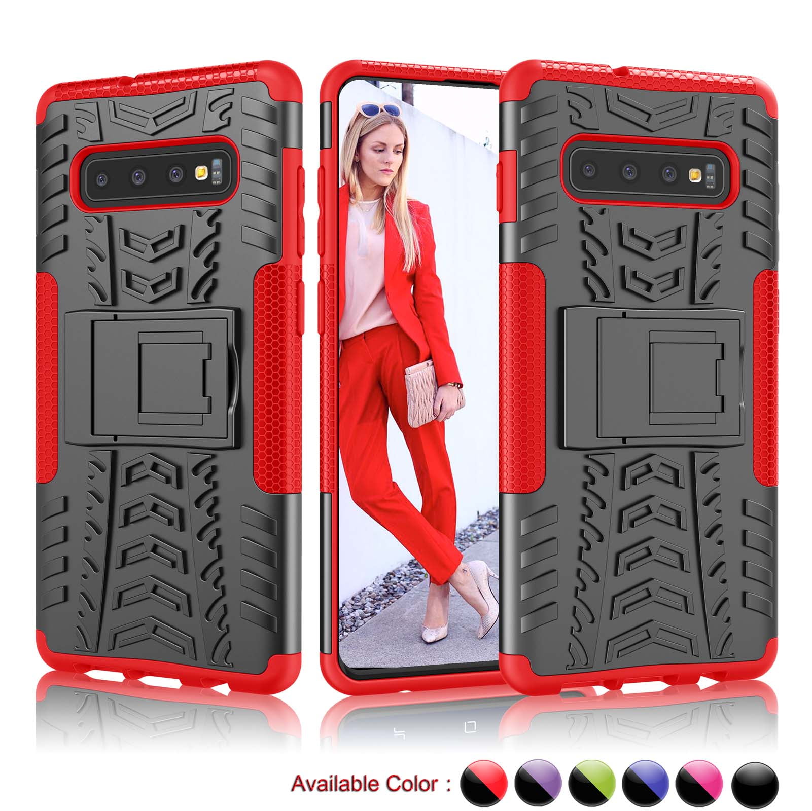 Samsung Galaxy S10 Plus / Galaxy S10 / Galaxy S10E Cases Protective, Njjex Dual Layer Shockproof ...