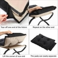 15 Inch Foldable Foot Stool with Metal Frame, Washable Black Cotton ...