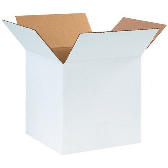 ZoroSelect Corrugated Boxes, 12" x 12" x 10", White, 25/Bundle ...