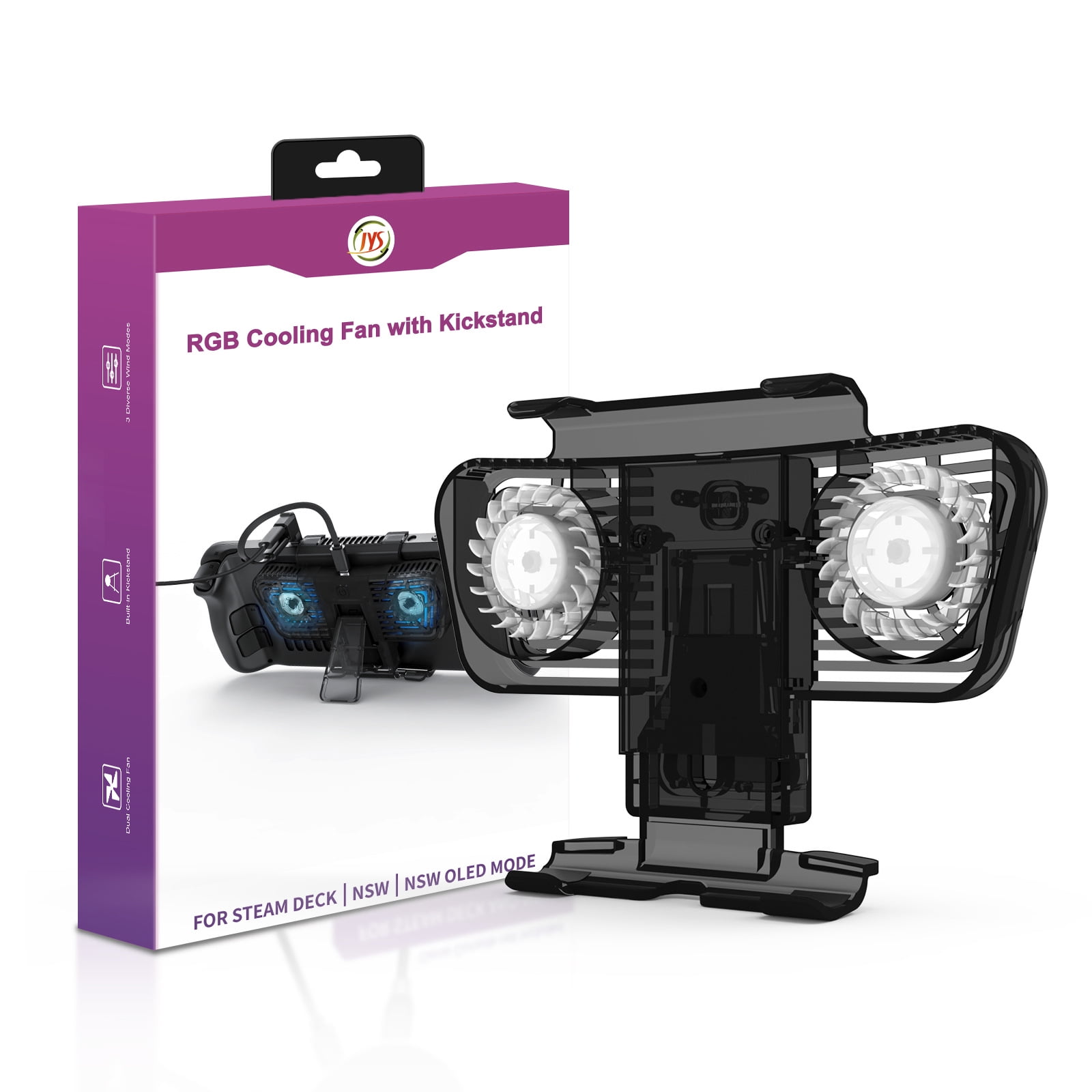 Steamdeck Fan with Mount Compatible Switch/OLED Console with Dual C ...
