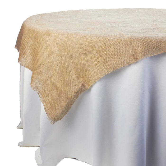 Natural Burlap Square Table Overlay, 48-Inch - Walmart.com