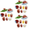 Mini Resin Capybaras Ornaments Tiny Animal Figurine Miniature Capybaras Figurine Birthday Cake ...