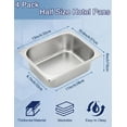 4 Pack 1/2 Half Size Hotel Pans, 4 Inch Deep Stainless Steel Steam ...