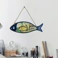 Farfi Ocean Fish Wall Plaque Summer Beach Wood Hanging Sign ...