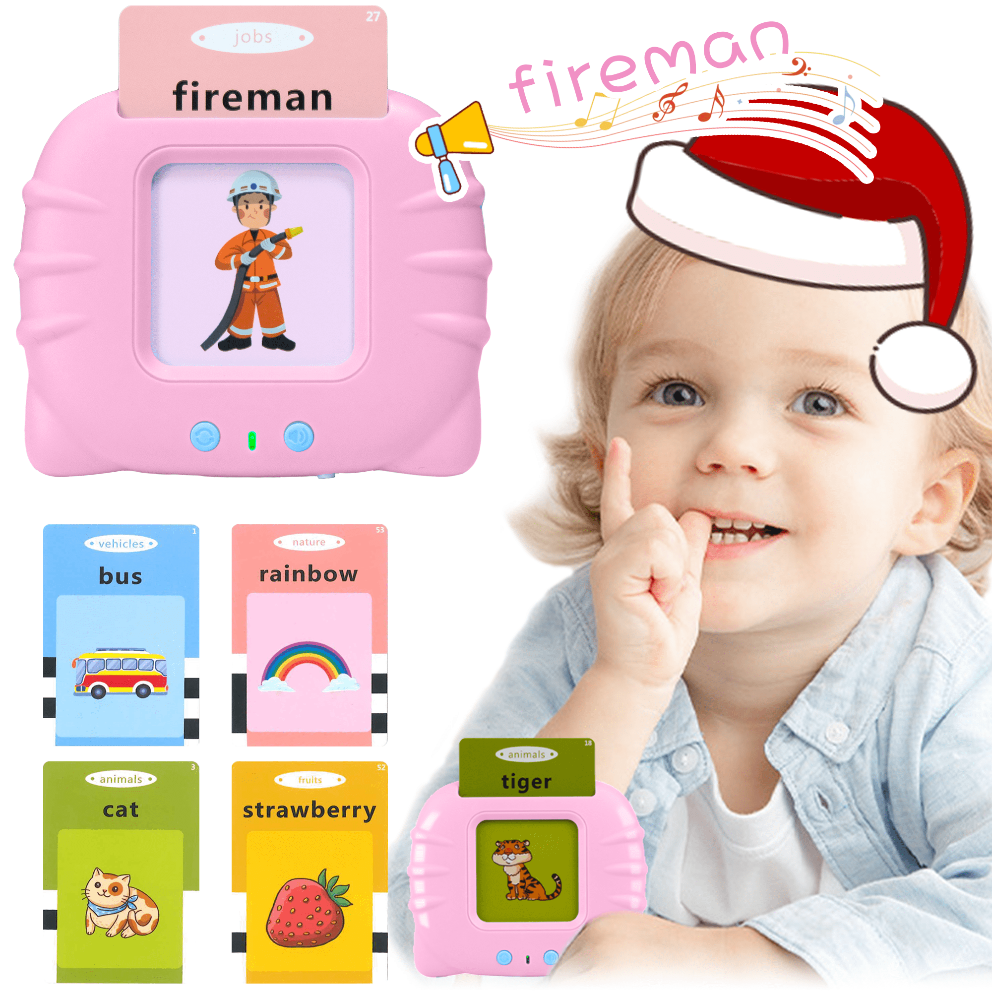 Adofi Talking Flash Cards Learning Toys for 1 2 3 4 5 6 Year Old Boys ...