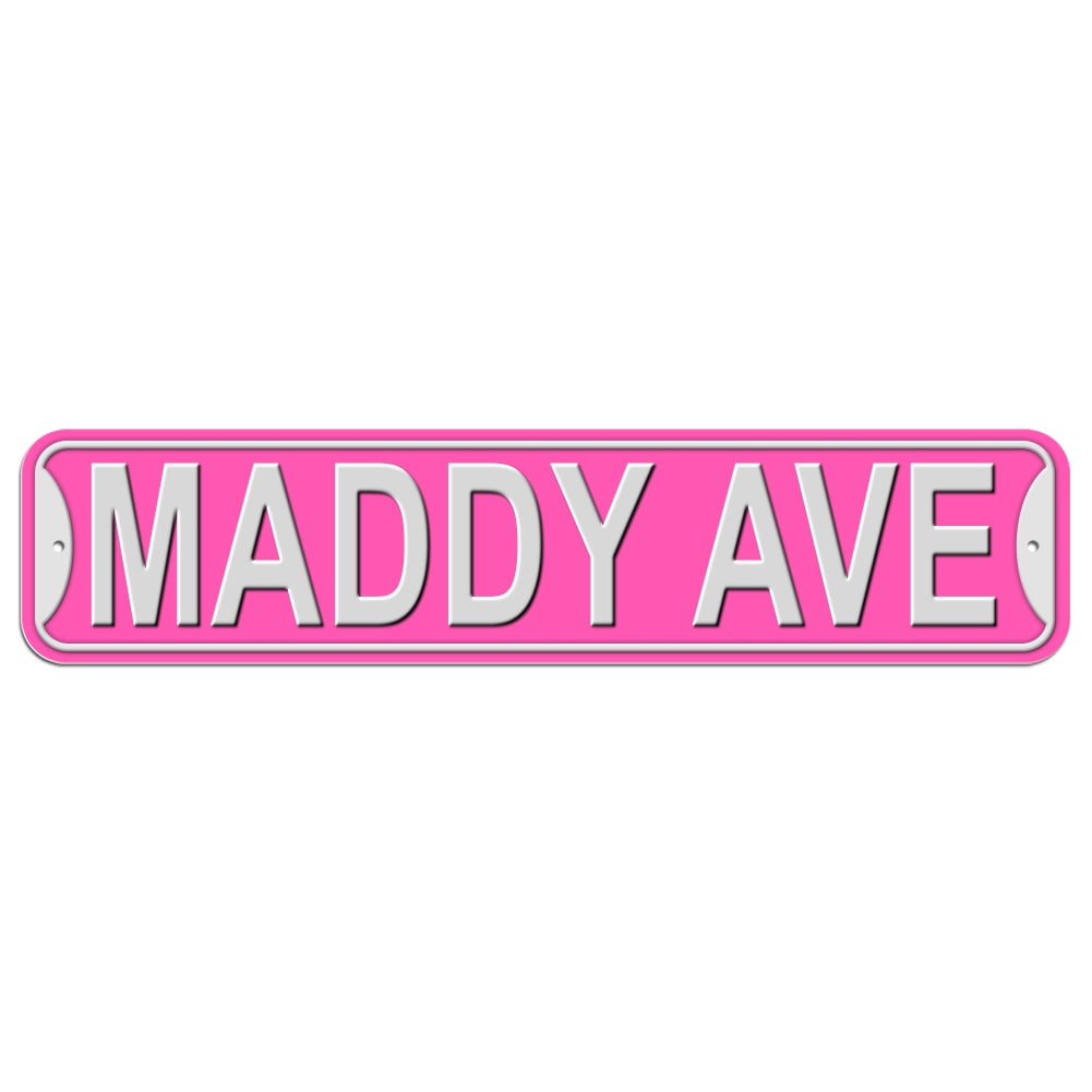 Maddy Avenue - Pink - Plastic Wall Sign - Walmart.com