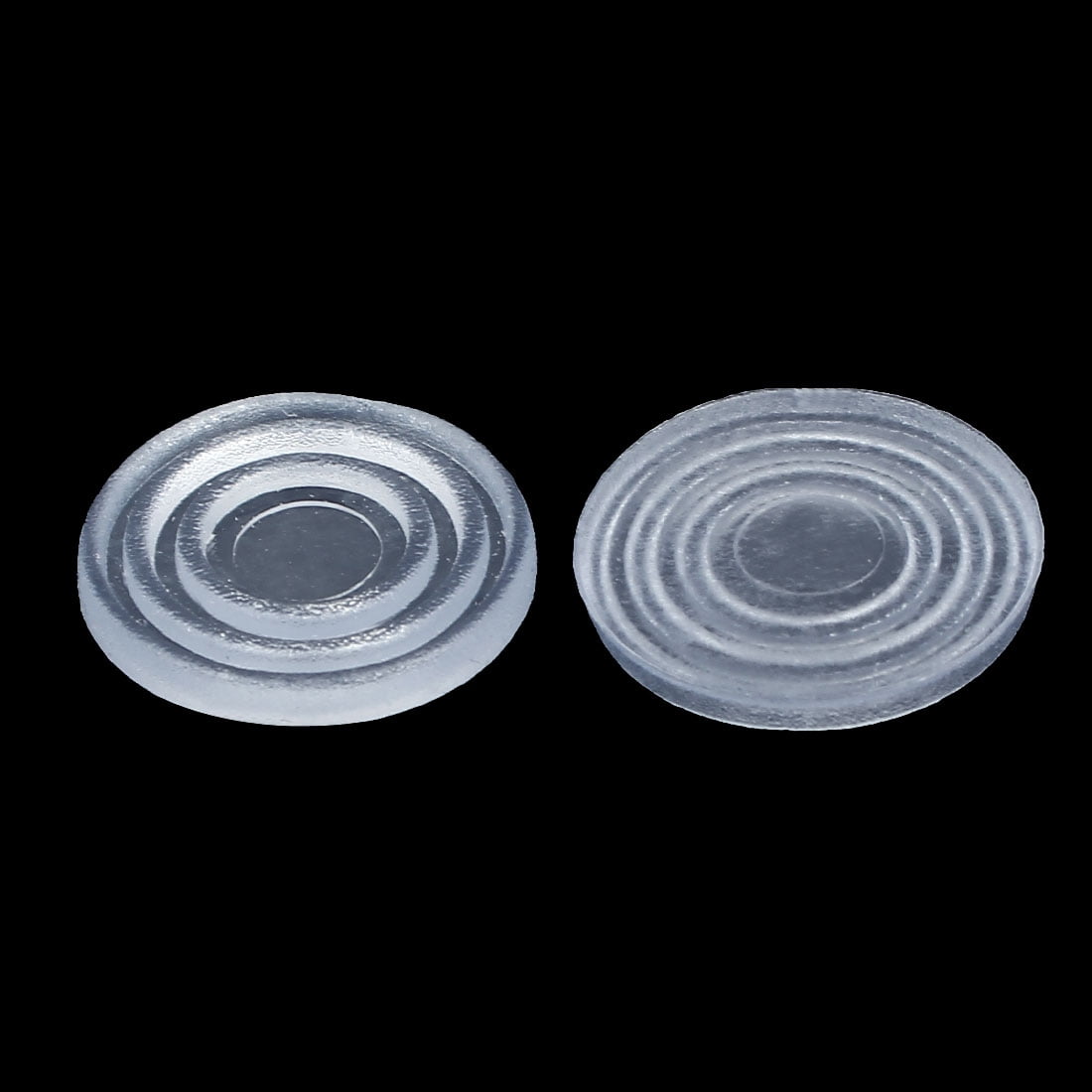 24mm x 3mm Rubber Round Shape Glass Table Non-slip Soft Grip Pad Clear ...