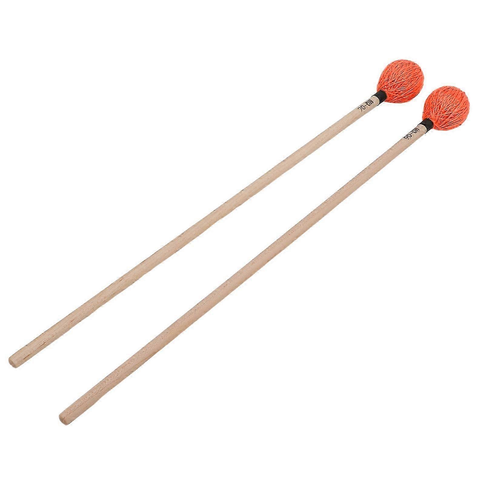1 Pair Marimba Mallets Medium Hard Yarn Head with Maple Handle for ...