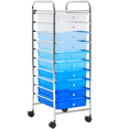 Free Shipping! Yaheetech 10 Drawer Rolling Storage Cart with Lockable ...