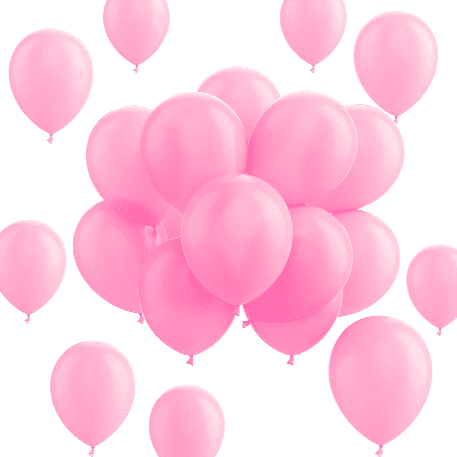 Pink Party Balloons, 100 Pack 12 inch Large Bright Colors, Strong Latex ...