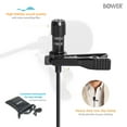 Bower Pro Lavalier Lapel Mic for Phone, Podcast, Vlogging, 3.5mm ...