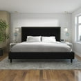 CosmoLiving by Cosmopolitan Audrey Upholstered Bed, Black Velvet, King ...