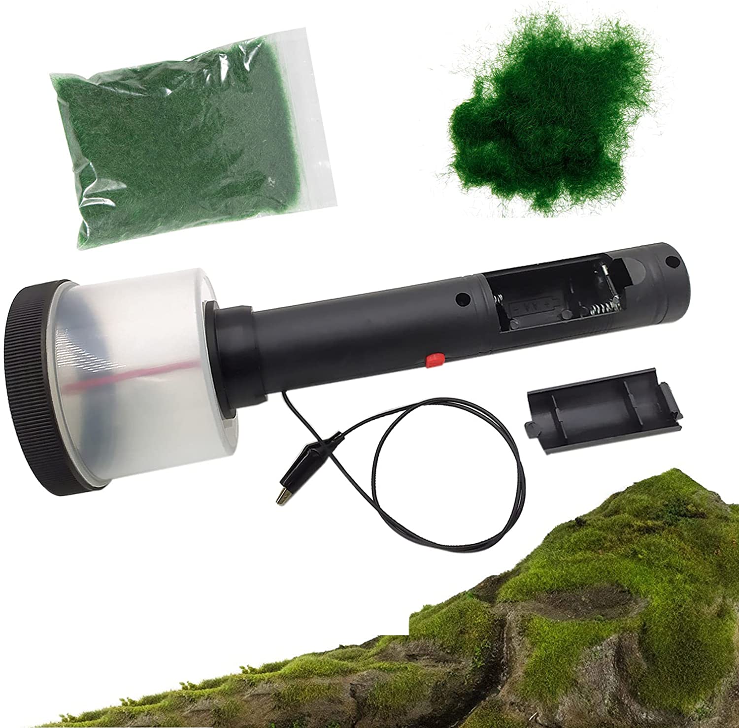 Fetcoi Static Grass Applicator Kit Electrostatic Flock Landscaping Fetcoi Static Grass Applicator Kit Electrostatic Flock Landscaping