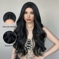 Black Long Wavy Hair Wigs for Women - Body Wavy Hair, Soft and Natural ...