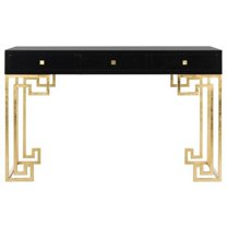 Safavieh Modern Valeria Lacquer Writing Desk with Gold Leaf Hardware ...