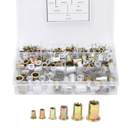 Spptty Embedded Rivet Nut Set,Galvanized Surface Rivet Nut,300Pcs Rivet ...
