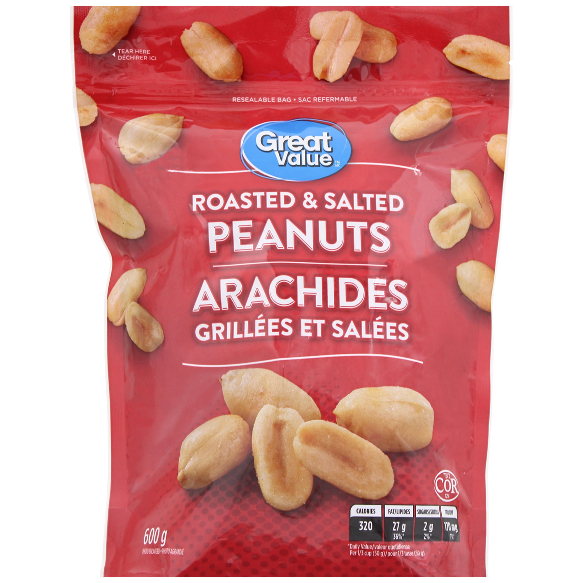 Click here for Great Value Roasted & Salted Peanuts 600 G prices