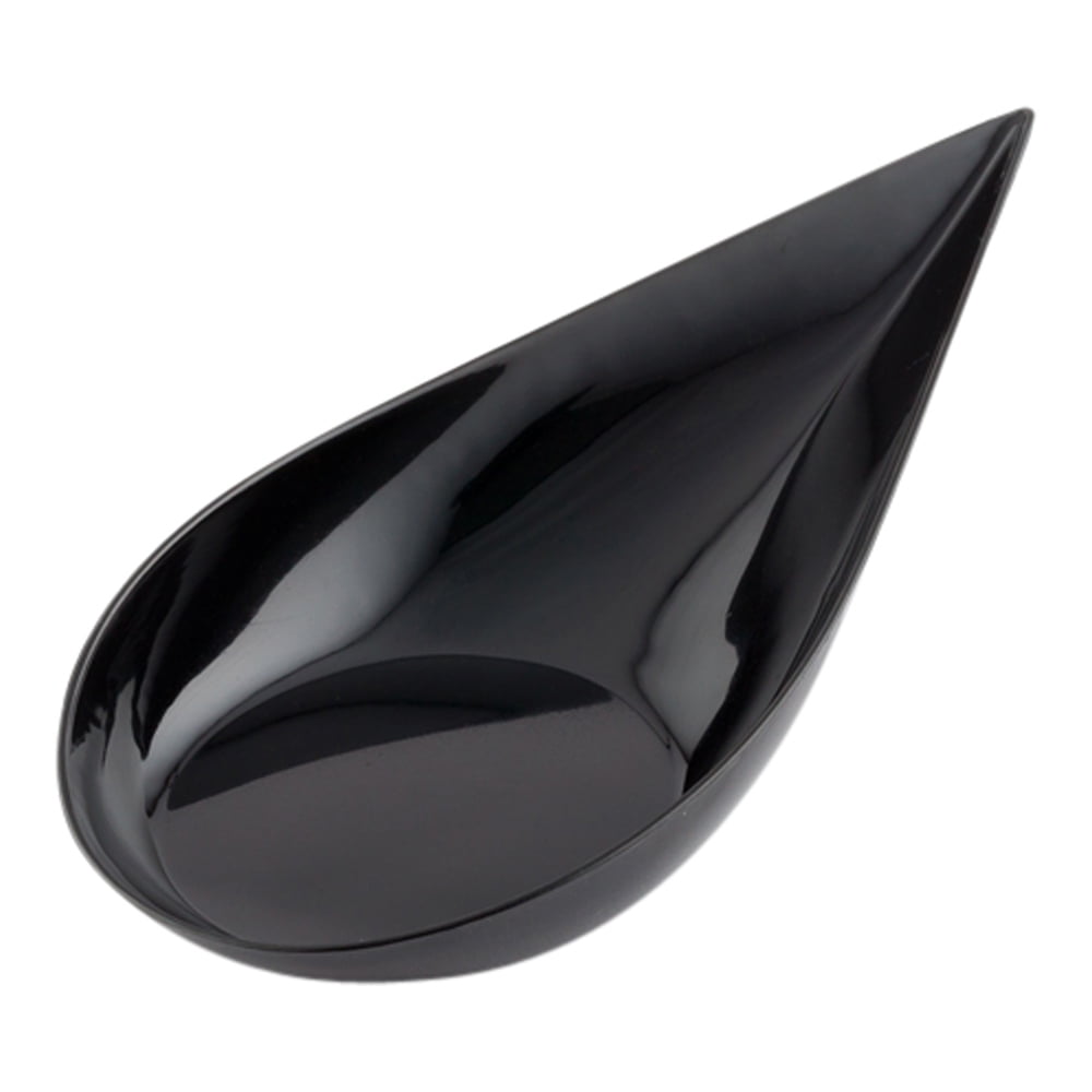 Teardrop Black Plastic Spoon - 4" x 2" x 1/2" - 100 count box - Walmart.com