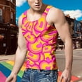 Siaonvr Men Tank Tops Sleeveless Mens Summer Carnival Rainbow Vest With Unique Personality