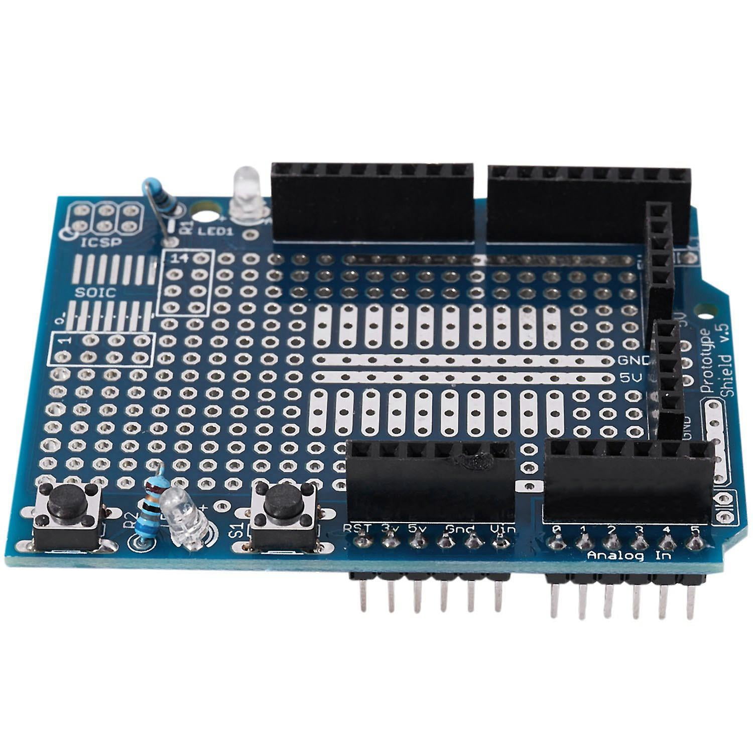 Placa de expansión prototipo Uno Proto Shield con base para Arduino Uno Afortunado Sencillez ...