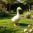 Large Porch Goose Statue, Realistic Hollow Plastic Garden Goose ...