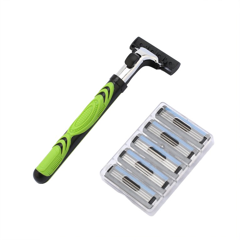 Portable Men's Three-layer Blade Lubrication Shaver Mini Razor Built-in ...