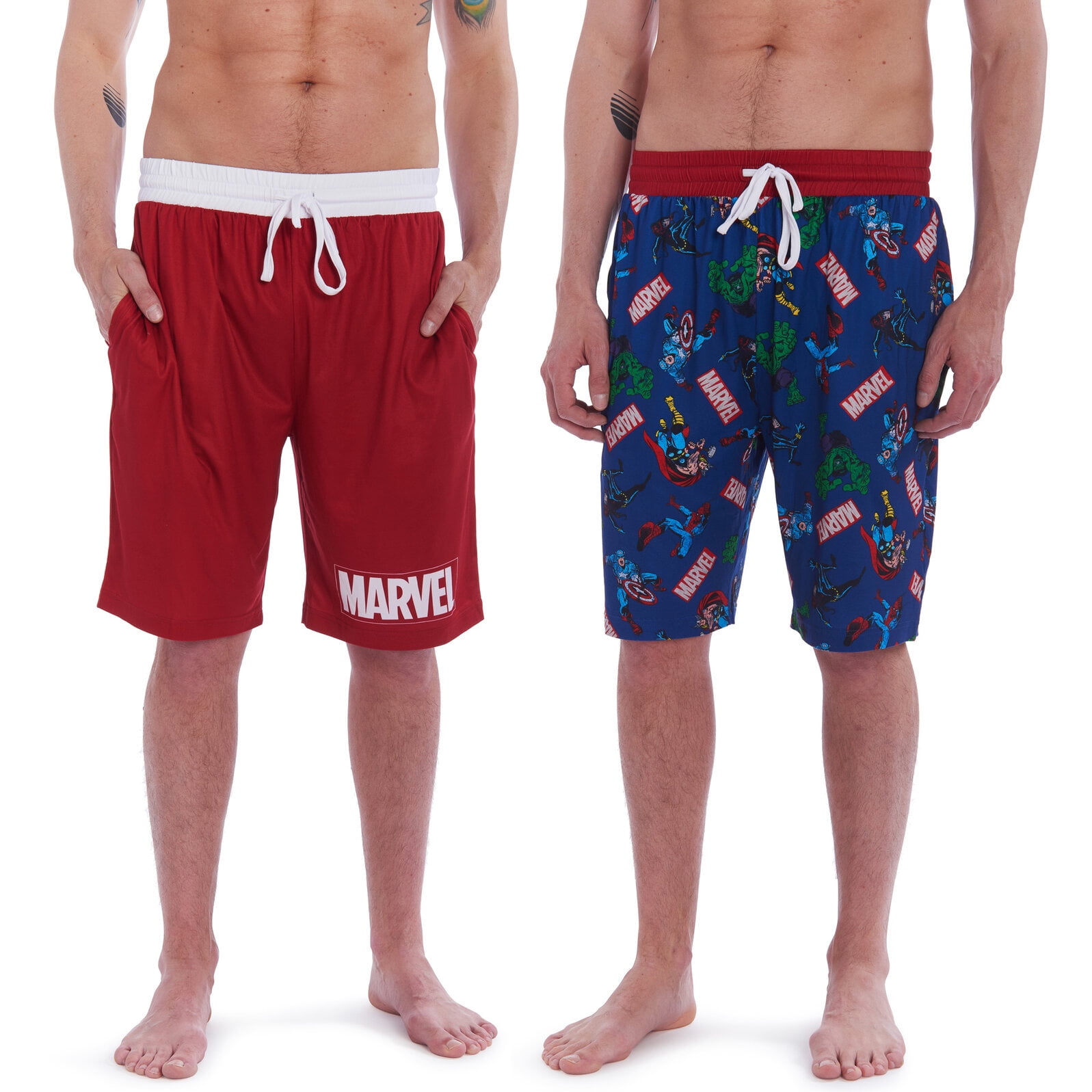 Marvel Avengers Mens 2 Pack Pajama Shorts Adult - Walmart.com
