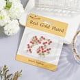 1 Box 12Pcs Cherry Charms 18K Gold Plated Brass Enamel Red Cherry ...