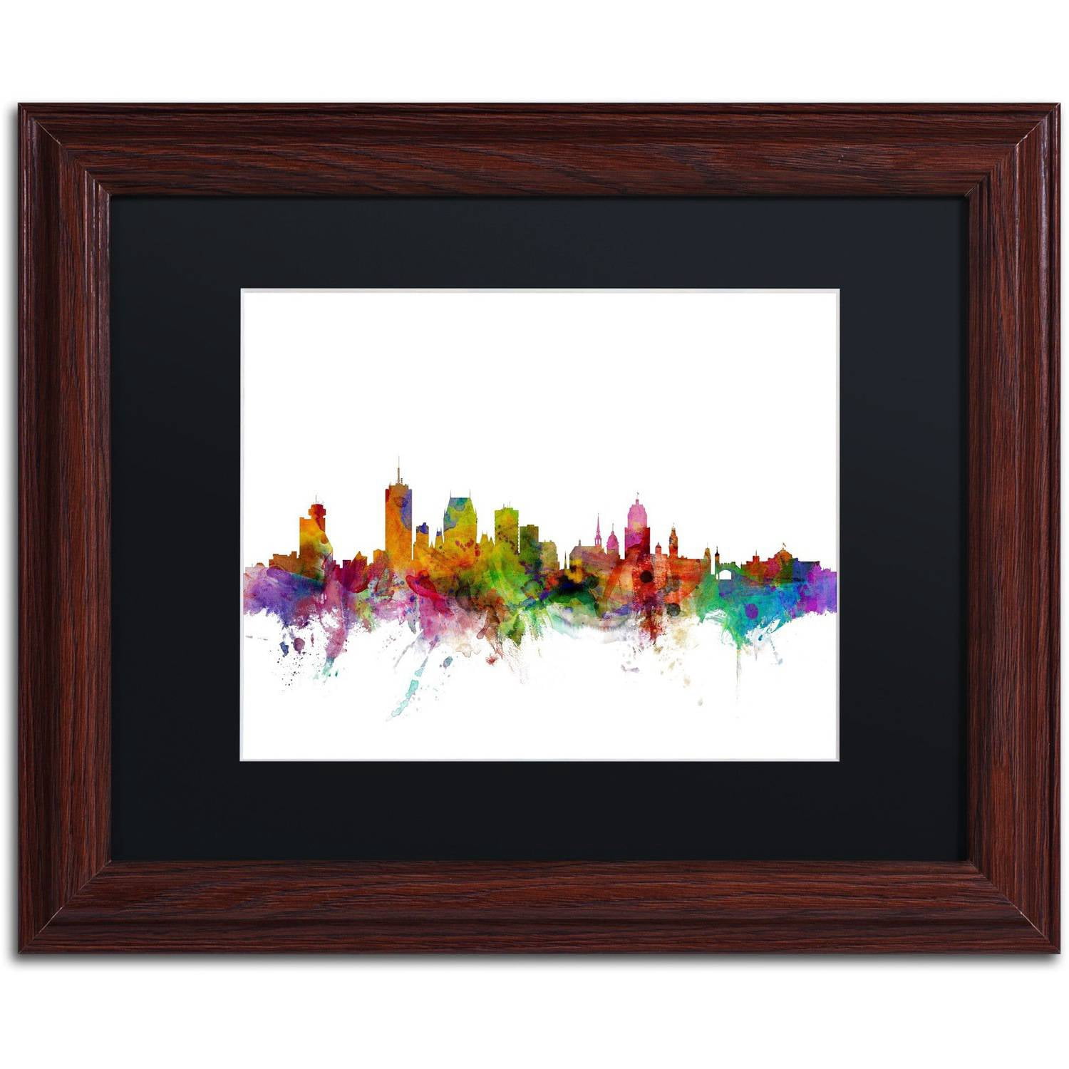 Trademark Fine Art "Quebec Canada Skyline" Canvas Art by Michael ...
