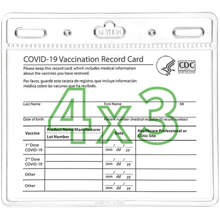 KEYLION 100 Pack Vaccination Card Protector 4x3 in, CDC Immunization ...