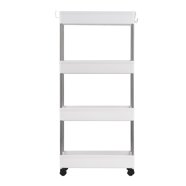 YUANYE 3-Tier Slim Pantry & Utility Rolling Storage Cart with Movable ...