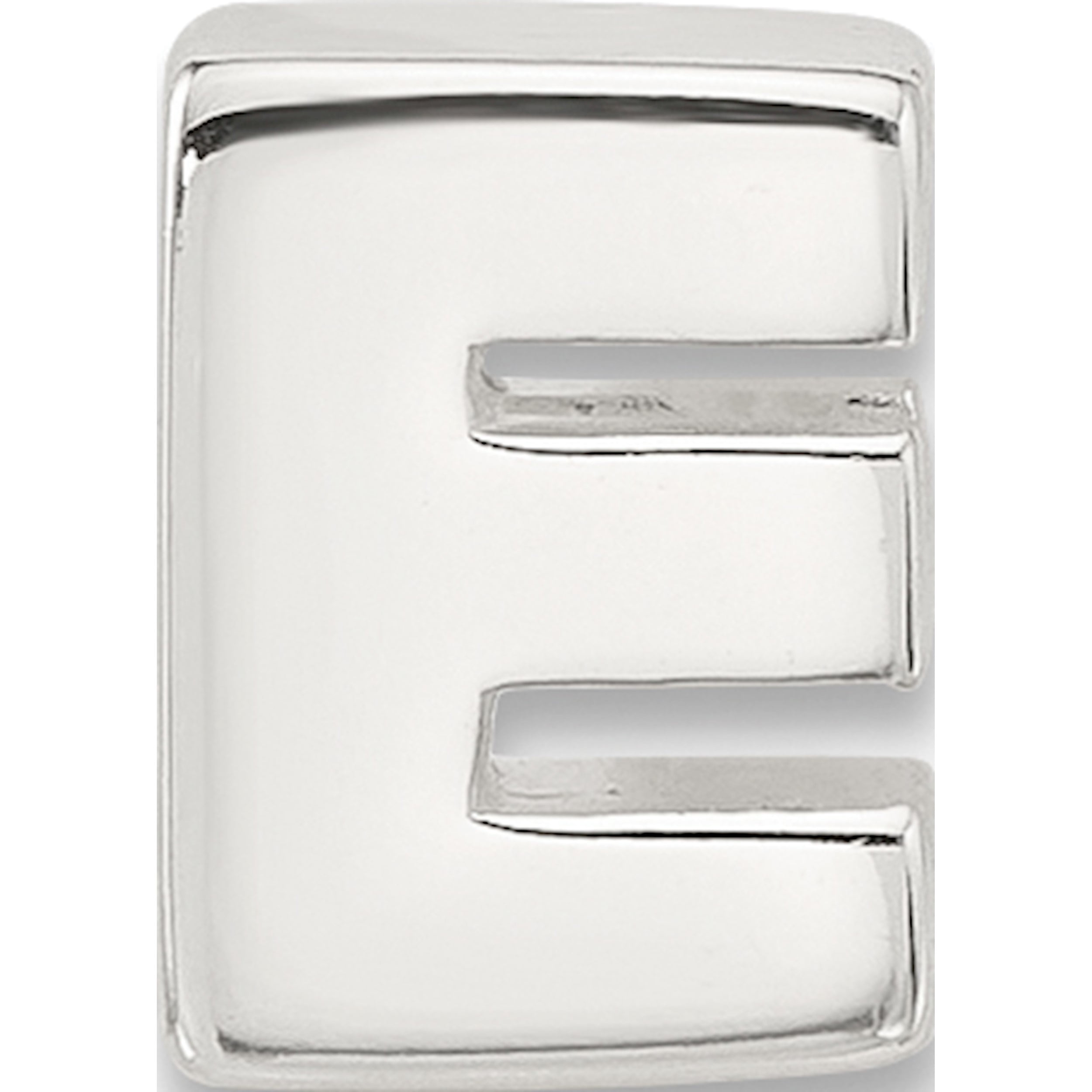 Sterling Silver E-Coated Letter E Slide Charm(Length 7.37) - Jbsp ...
