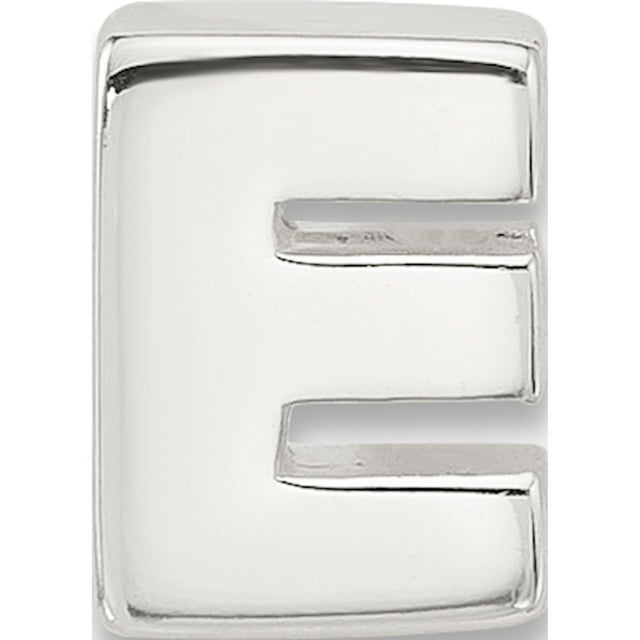 Sterling Silver E-Coated Letter E Slide Charm(Length 7.37) - Jbsp ...