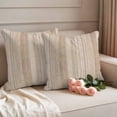 Abstract Beige Outdoor Throw Pillow Covers Set of 2, Rustic Farmhouse ...