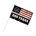 20Pcs Usa 250 Anniversary Stick Flags Polyester Waving Banner Small ...